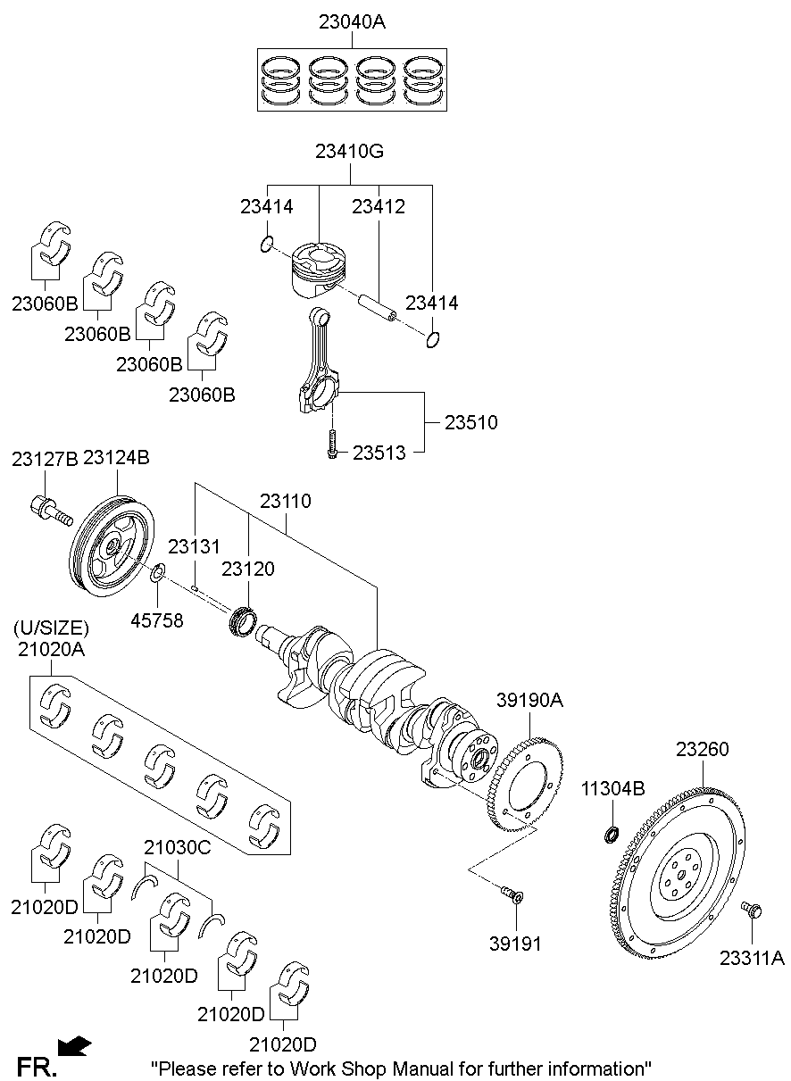 23127-2B700 Bolt-Crankshaft Hyundai | YoshiParts