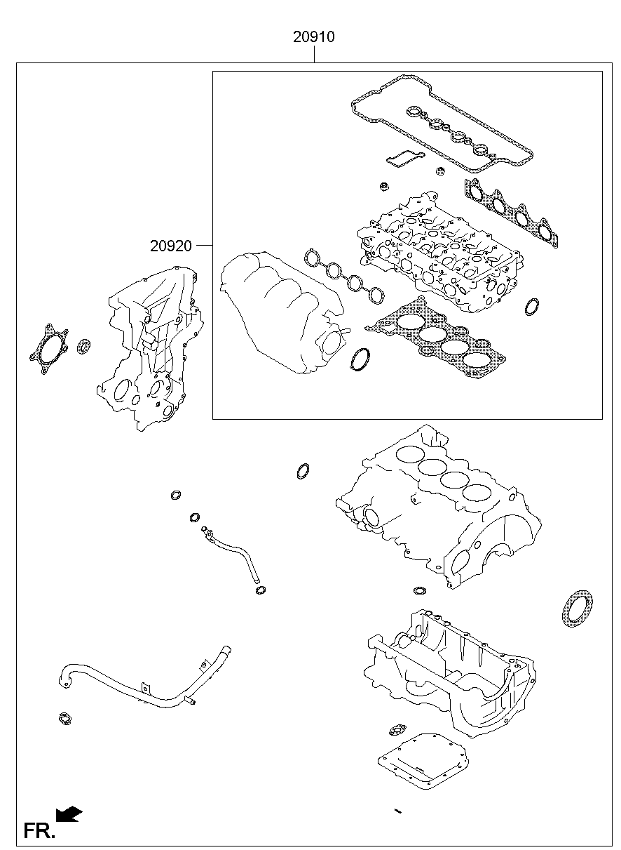20910-2BU06 Gasket Kit-Engine Overhaul Hyundai | YoshiParts
