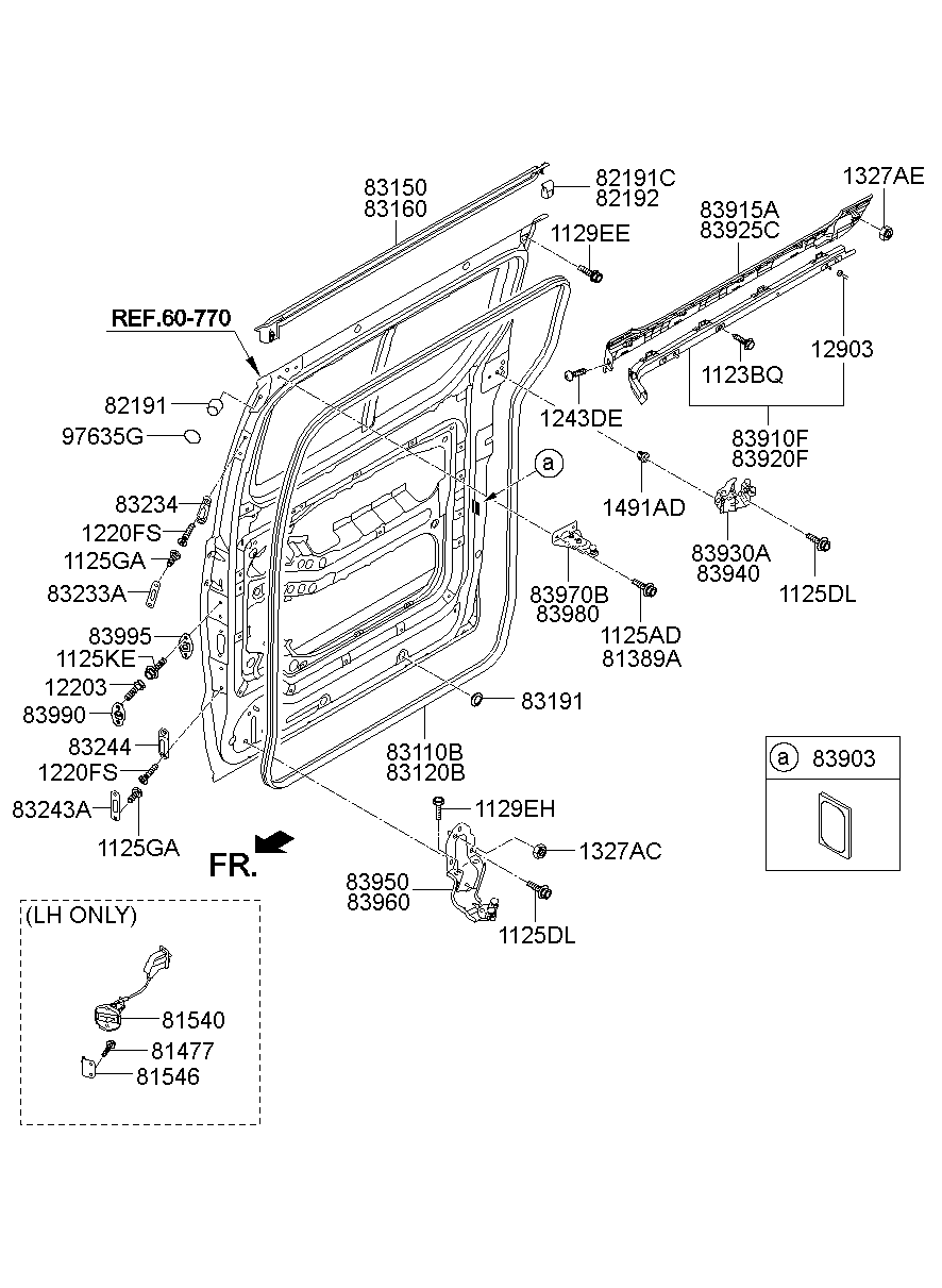 82191-4D000 Bumper-Upr Roller Overslam,Lh Hyundai | YoshiParts