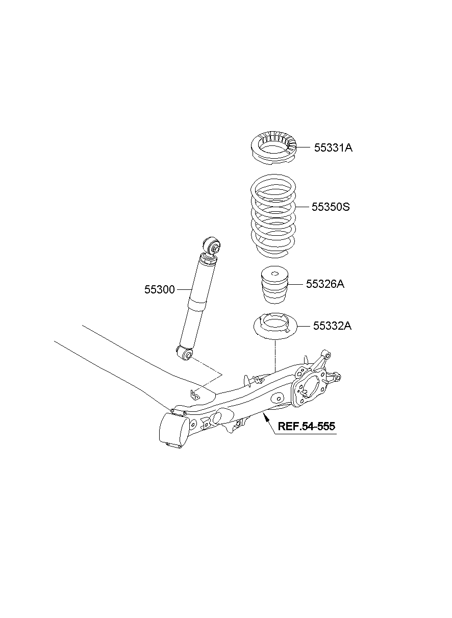 55332-1R000 Pad-Rear Spring,Lwr Hyundai | YoshiParts