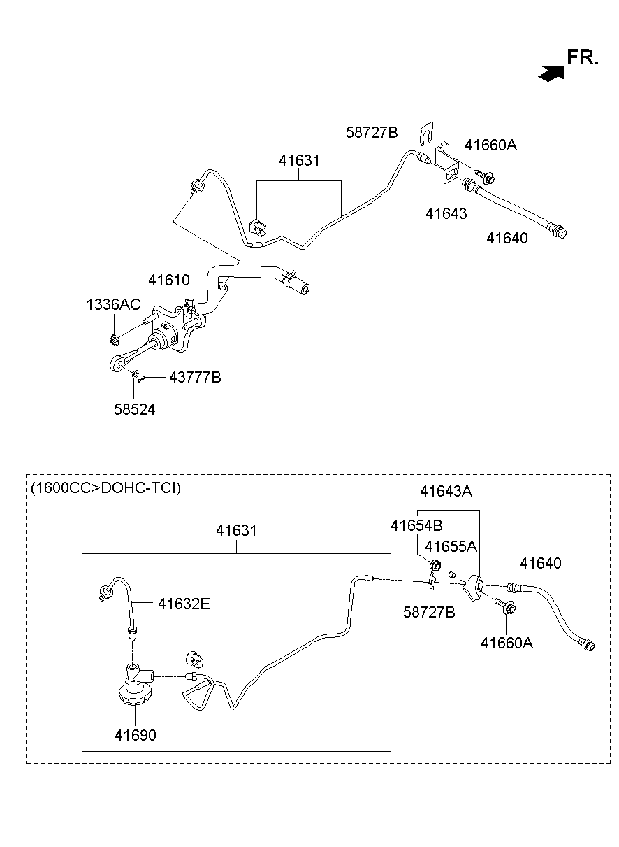 41610-1R100 Cylinder Assy-Clutch Master Hyundai | YoshiParts