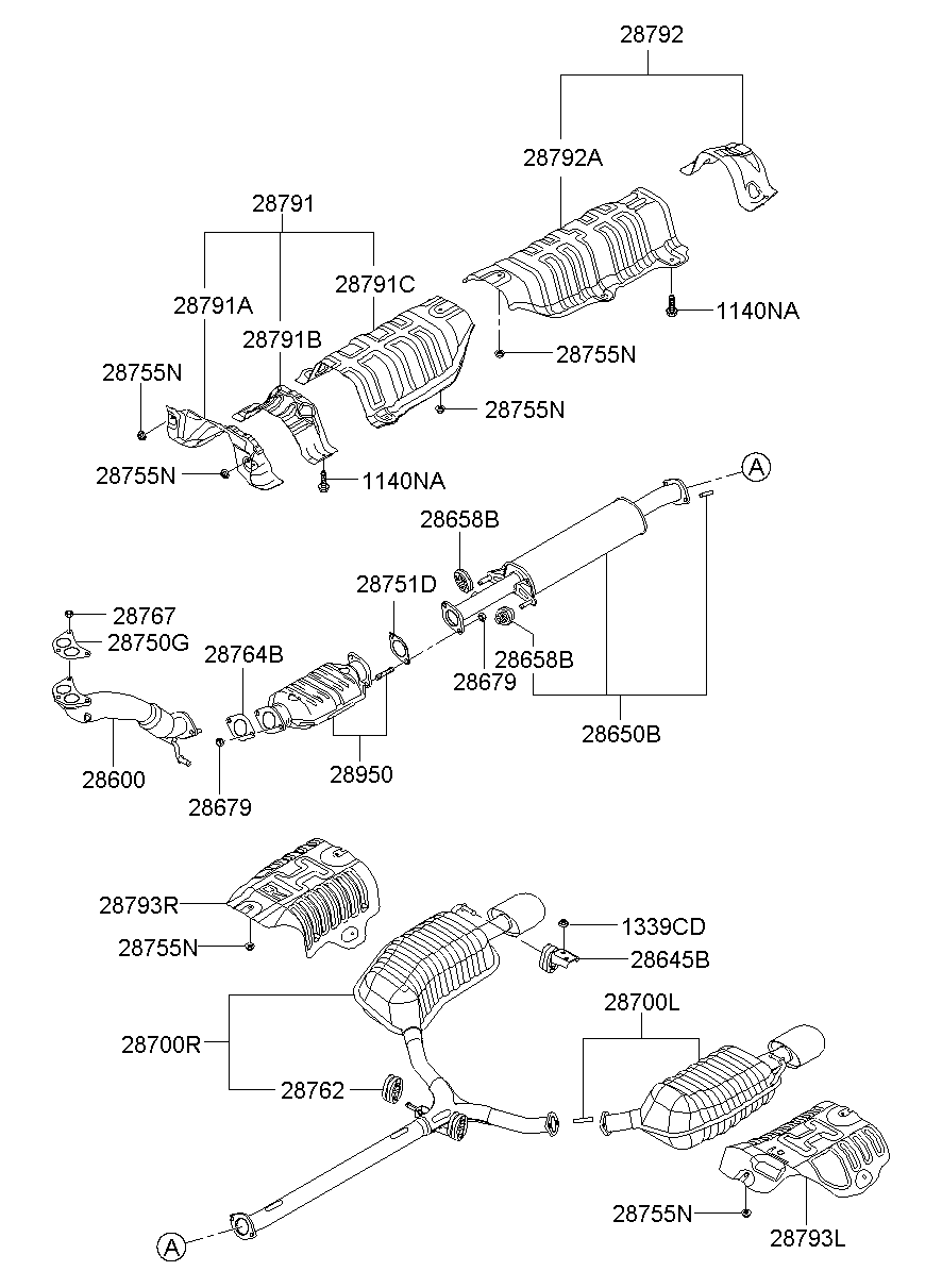 28762-3K100 Hanger-Exhaust Pipe Hyundai | YoshiParts