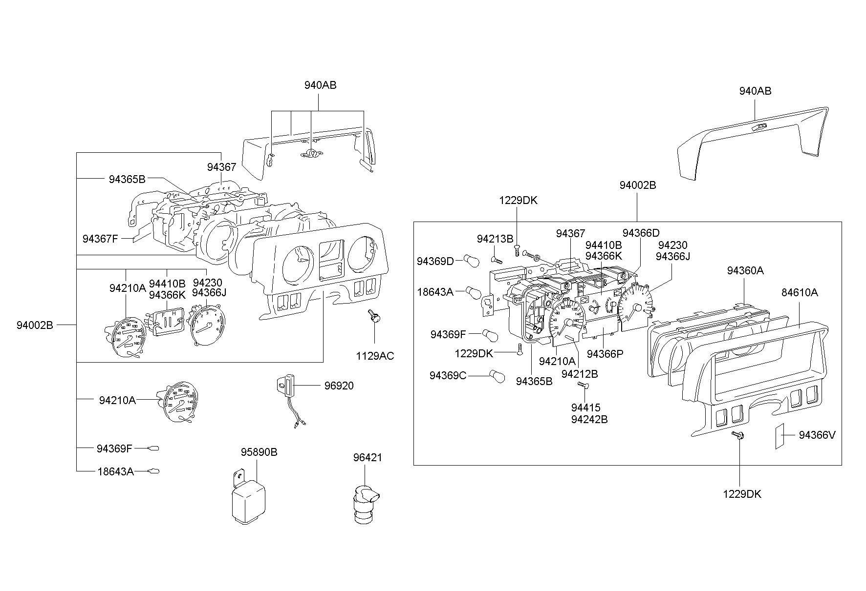 HR806-370LK Cluster Assy-Instrument(Kph) Hyundai | YoshiParts