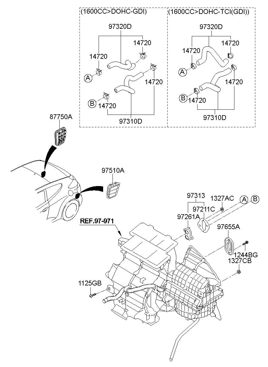 97312-2V100 Hose Assy-Water Outlet Hyundai | YoshiParts