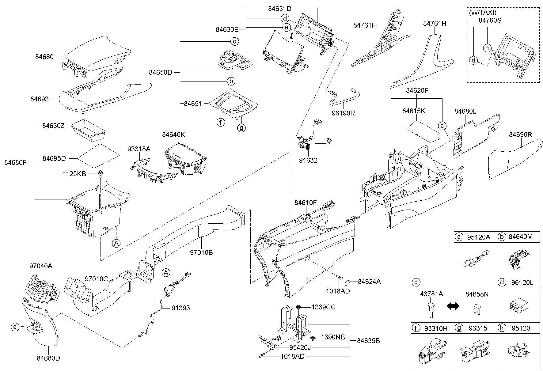 84690-3V050 Tray-Floor Console Hyundai | YoshiParts