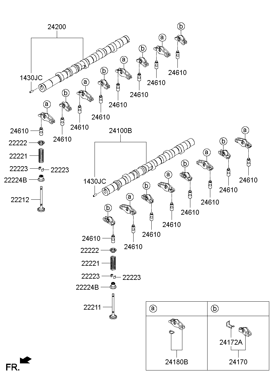 24180-4A010 Assy-Cam Follower,Long Hyundai | YoshiParts