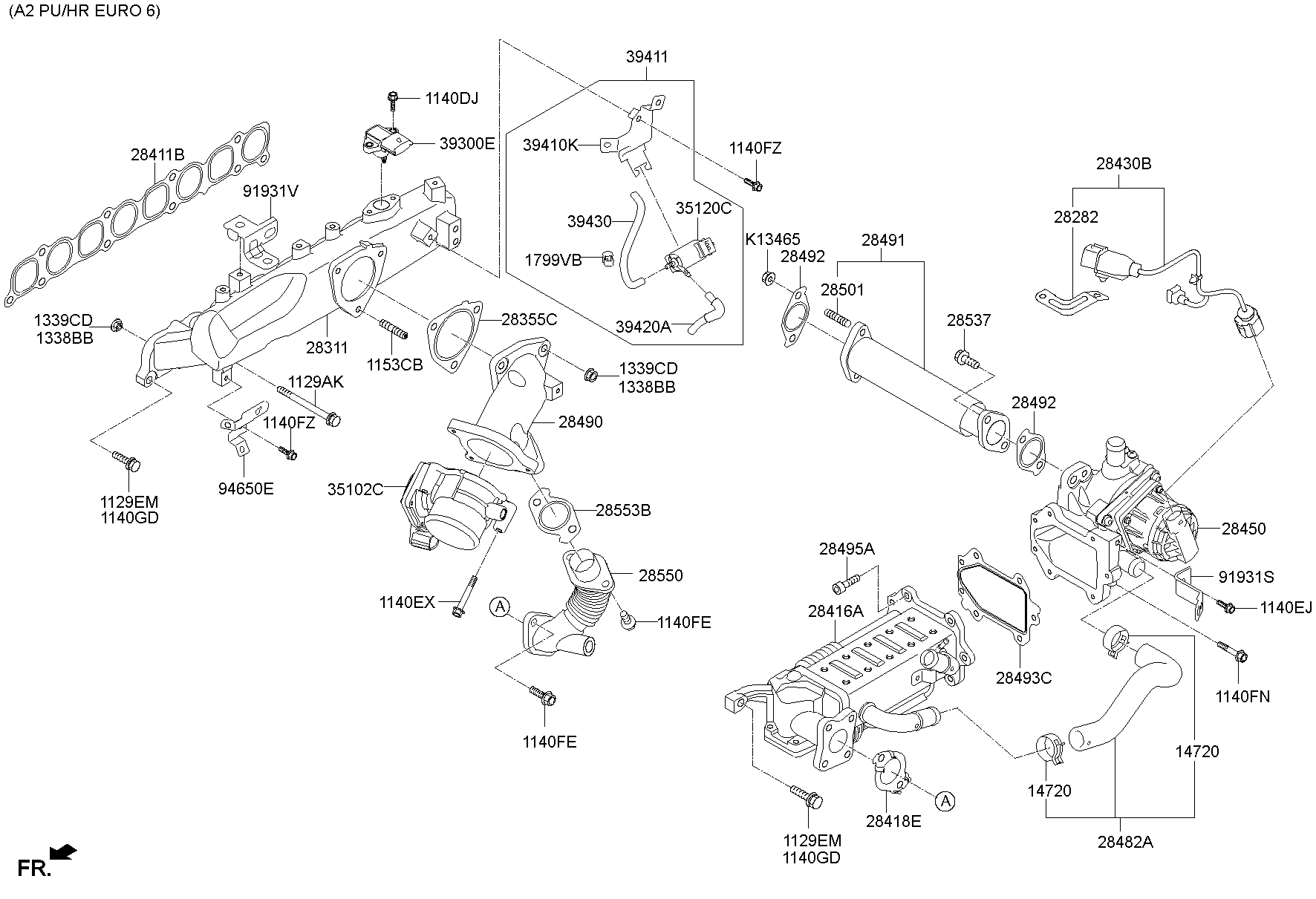 28416-4A610 Egr Cooler Hyundai | YoshiParts