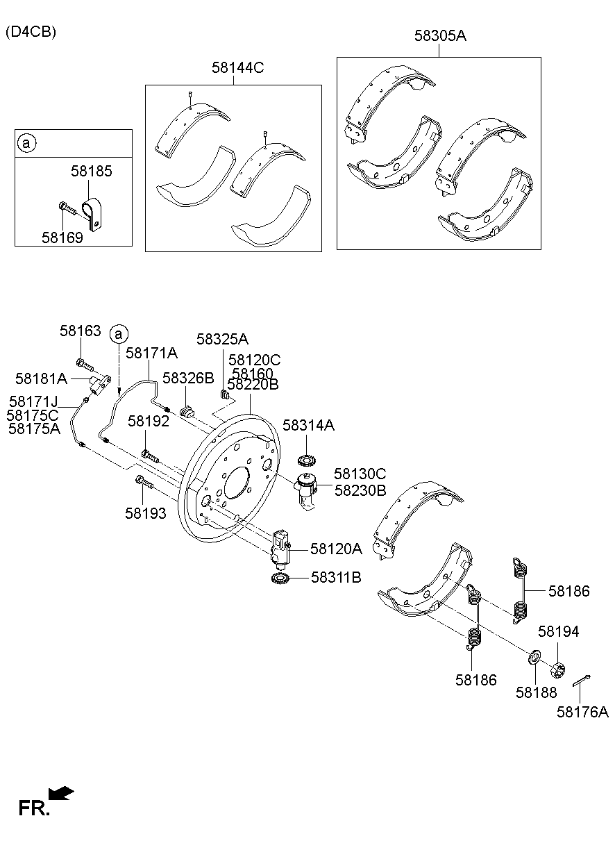 58186-5K850 Spring-Shoe Return Hyundai | YoshiParts