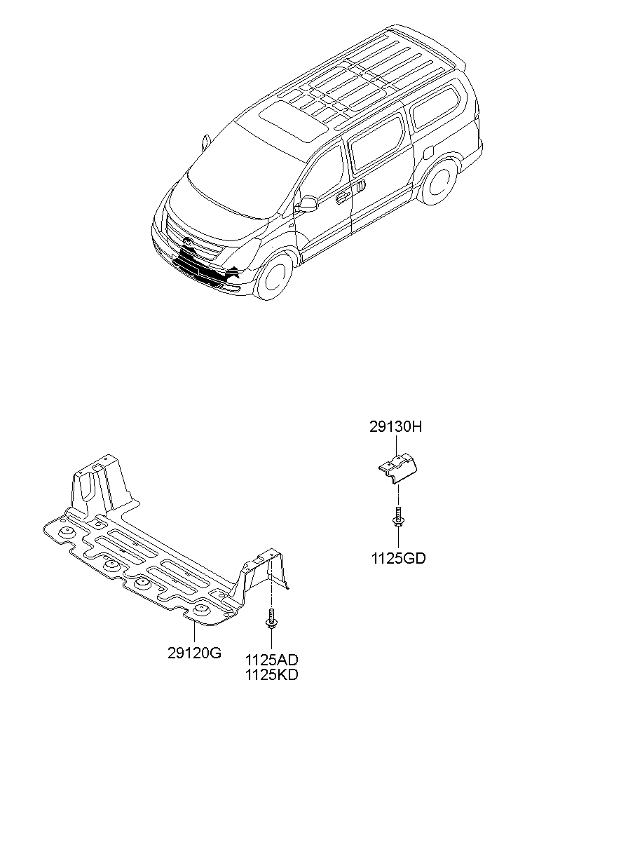 29120-4H000 Cover Assy-Engine Under Hyundai | YoshiParts
