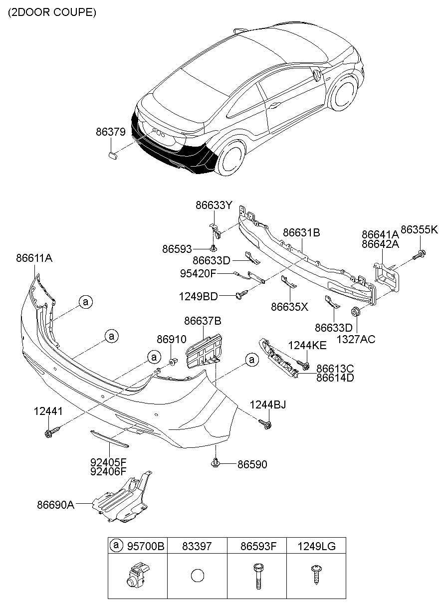 86690-3X000 Cover Assy-Rr Bpr Under Hyundai | YoshiParts
