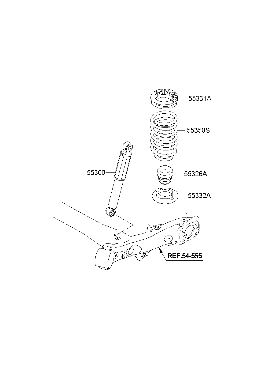 55331-3X000 Pad-Rear Spring,Upr Hyundai | YoshiParts