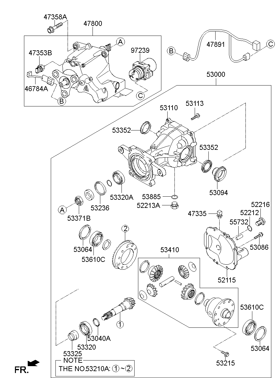 53066-3B300 Bearing-Differential Side Hyundai | YoshiParts