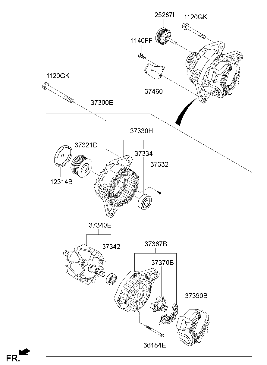 37300-2E350 Alternator Assy Hyundai | YoshiParts