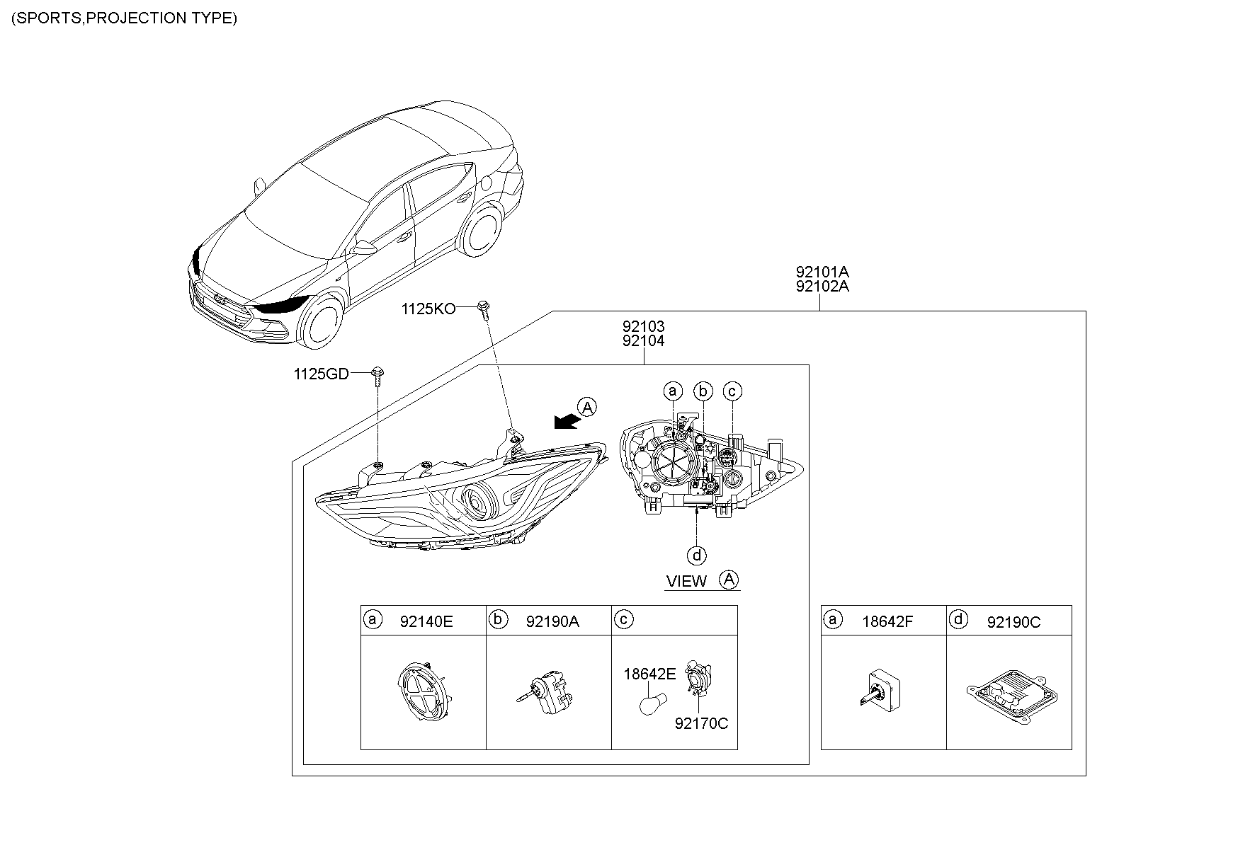 92102-F2400 Lamp Assy-Head,Rh Hyundai | YoshiParts