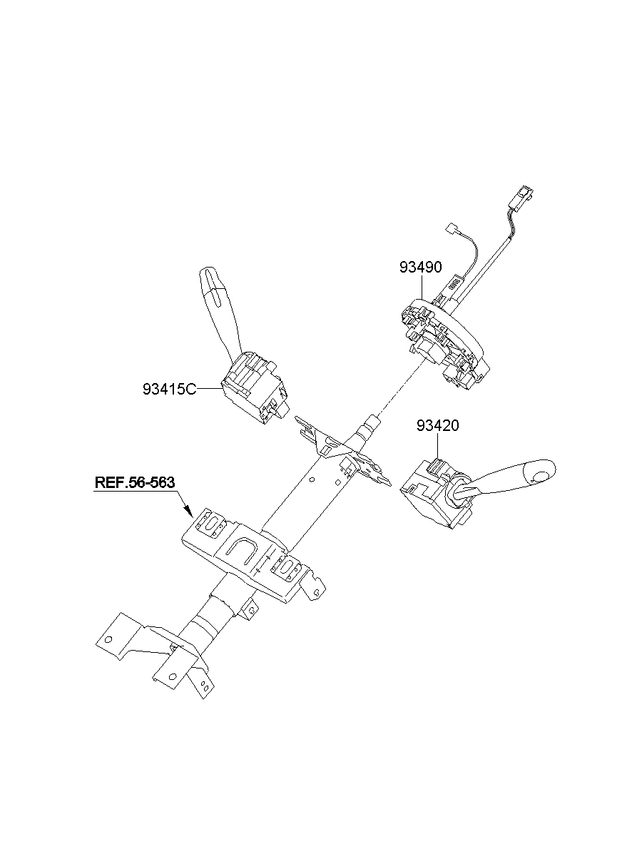 93410-0X050 Switch Assy-Lighting & T/Sig Hyundai | YoshiParts