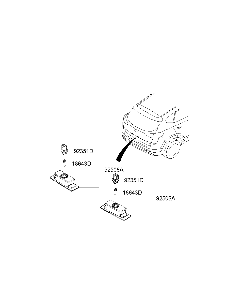 92501-D9000 Lamp Assy-License Plate Hyundai | YoshiParts