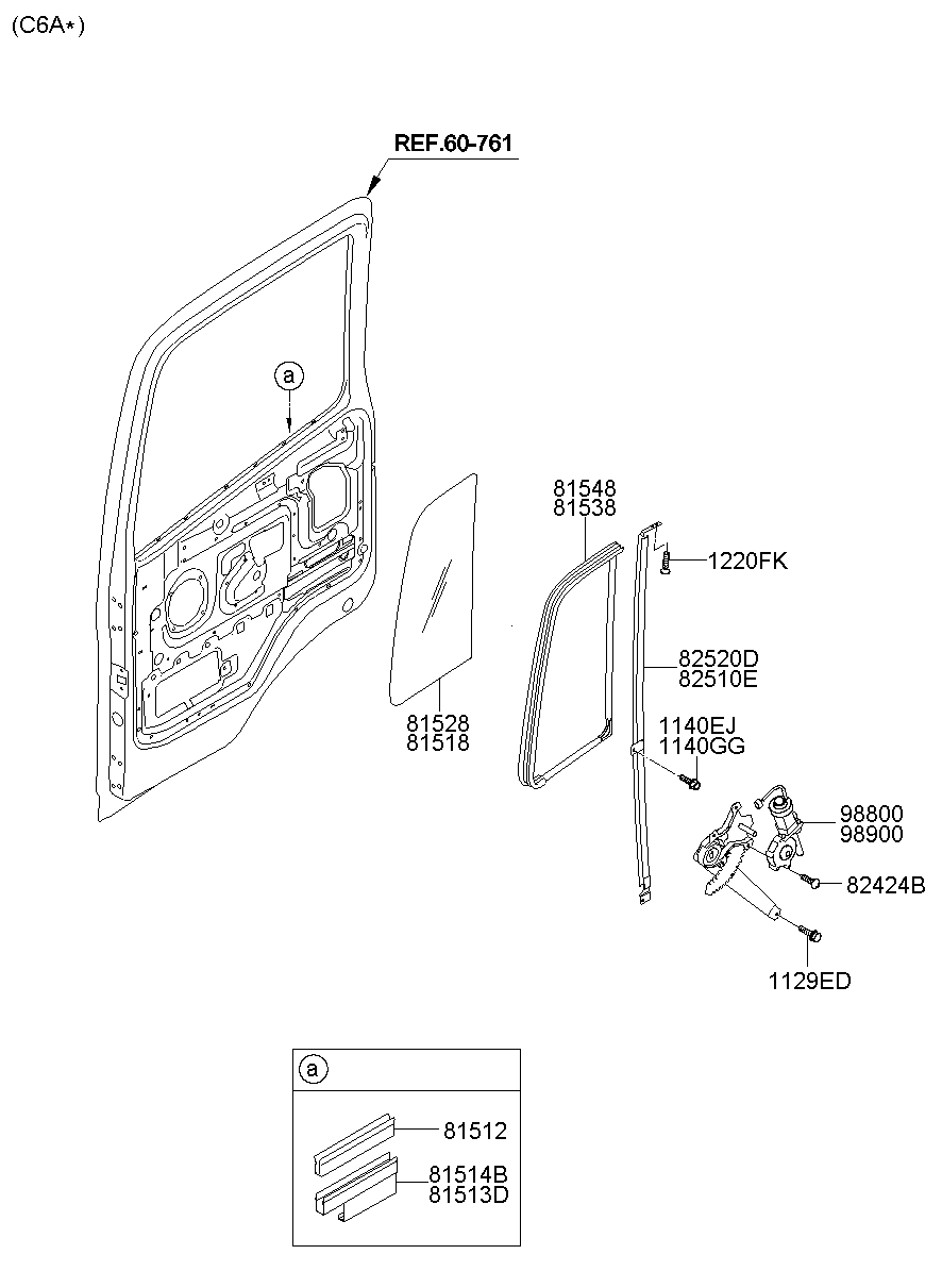 98810-7A000 Motor Assy-Power Window Reg,Lh Hyundai | YoshiParts