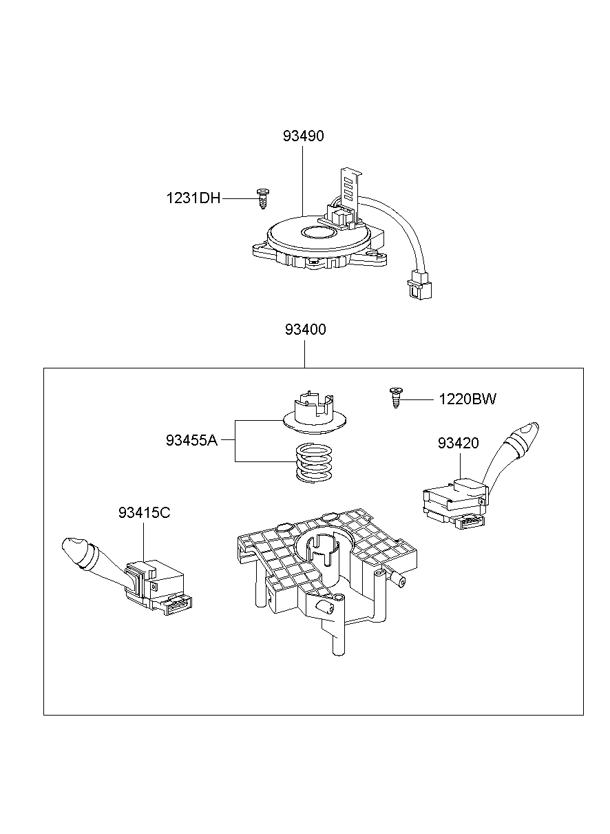 93460-2D630 Switch Assy-Multifunction Hyundai | YoshiParts