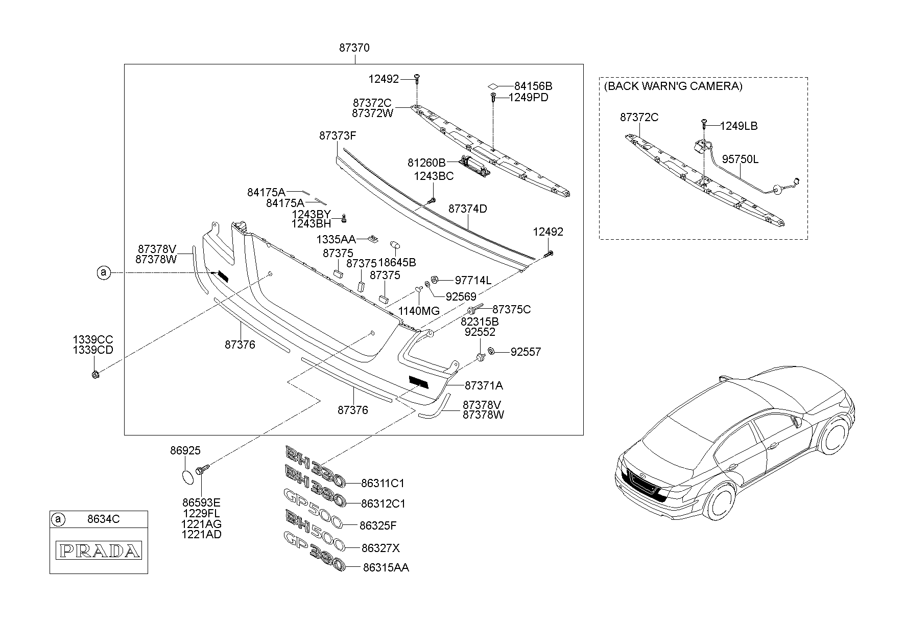 87378-3M000 Clip-Back Panel Mldg Mtg Hyundai | YoshiParts