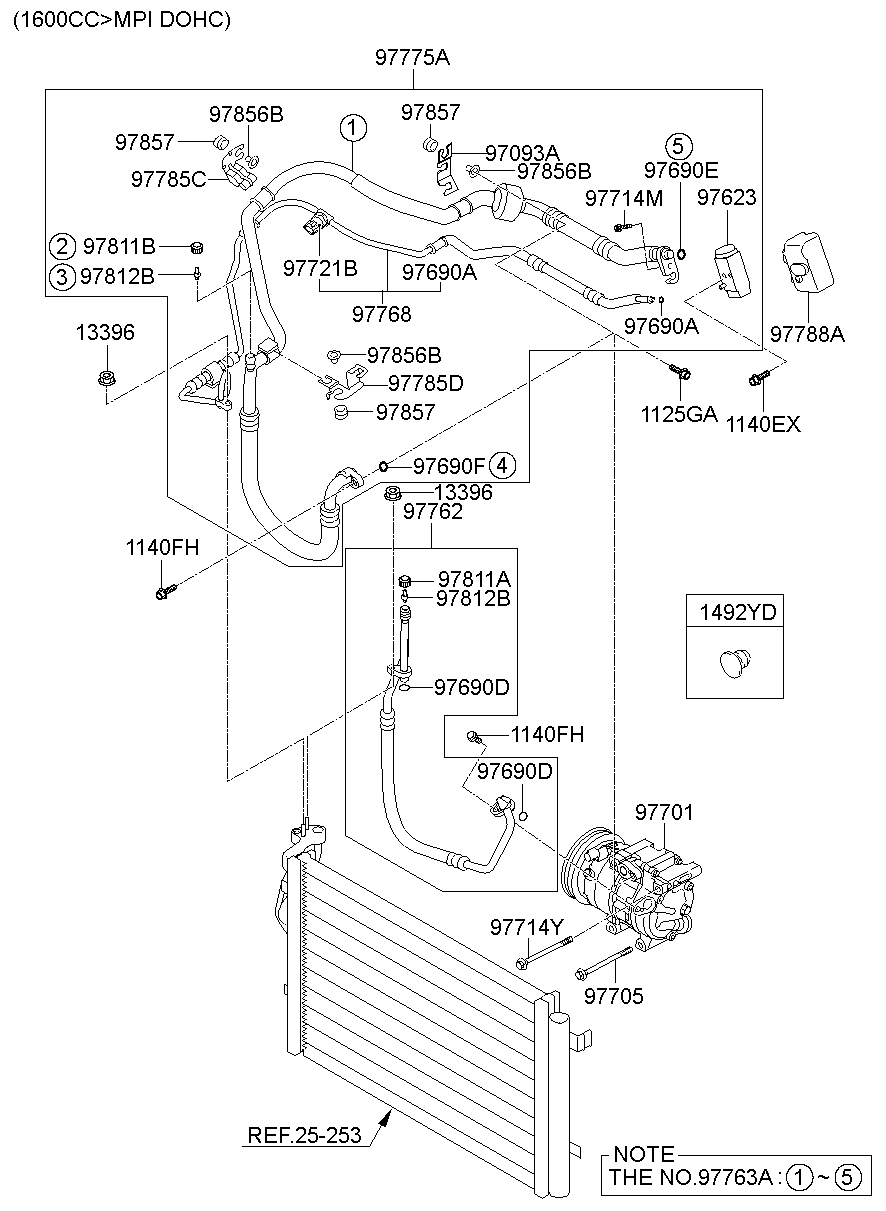 97762-2H101 Hose-Discharge Hyundai | YoshiParts