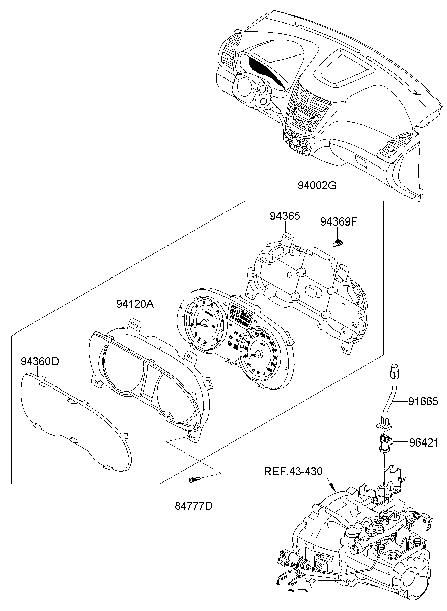94003-1R135 Cluster Assy-Instrument Hyundai | YoshiParts