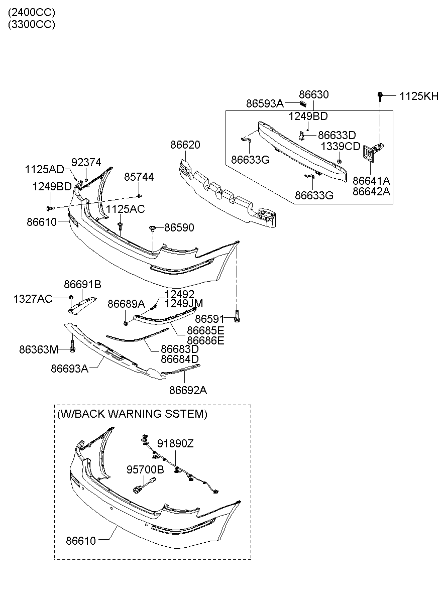 86635-3K010 Bracket-Rr Rail Lwr Mtg Hyundai | YoshiParts