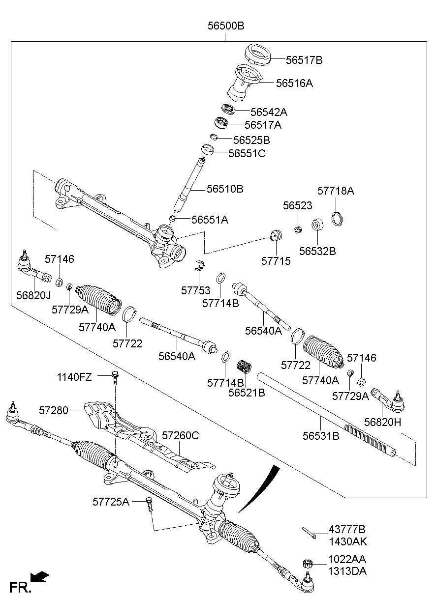 56521-F2000 Bush-Rack Hyundai | YoshiParts