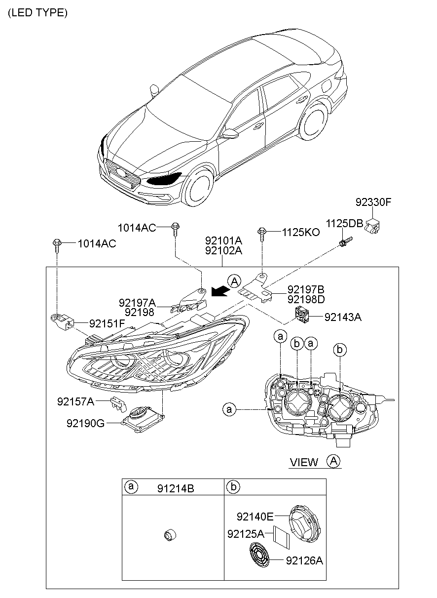 92102-G8000 Lamp Assy-Head,Rh Hyundai | YoshiParts