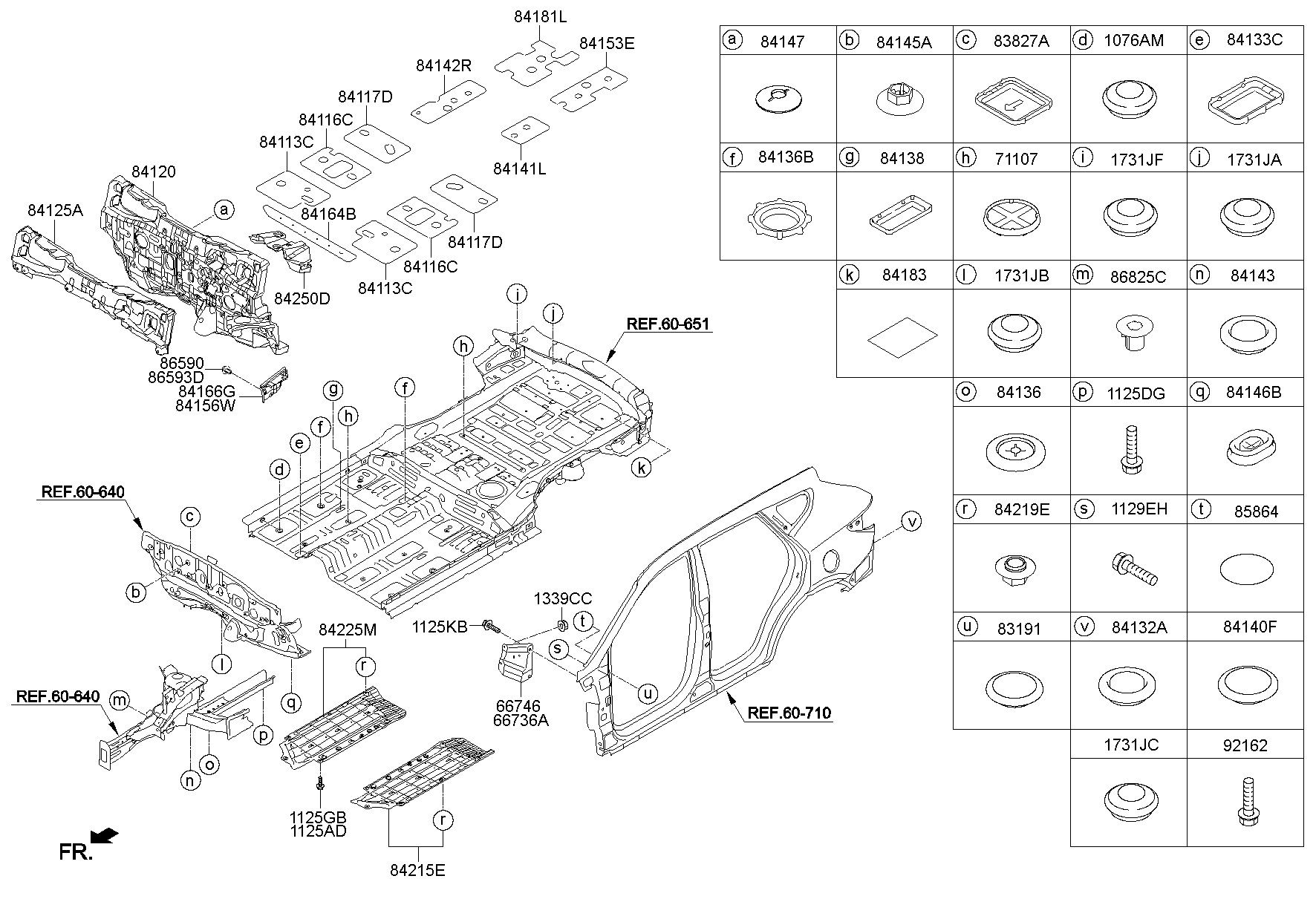 84215-2W000 Cover-Under Ctr Flr Otr,Lh Hyundai | YoshiParts