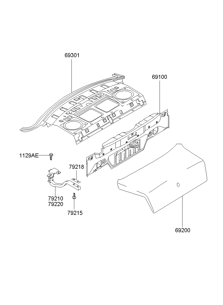 69100-3B310 Panel Assy-Back Hyundai | YoshiParts