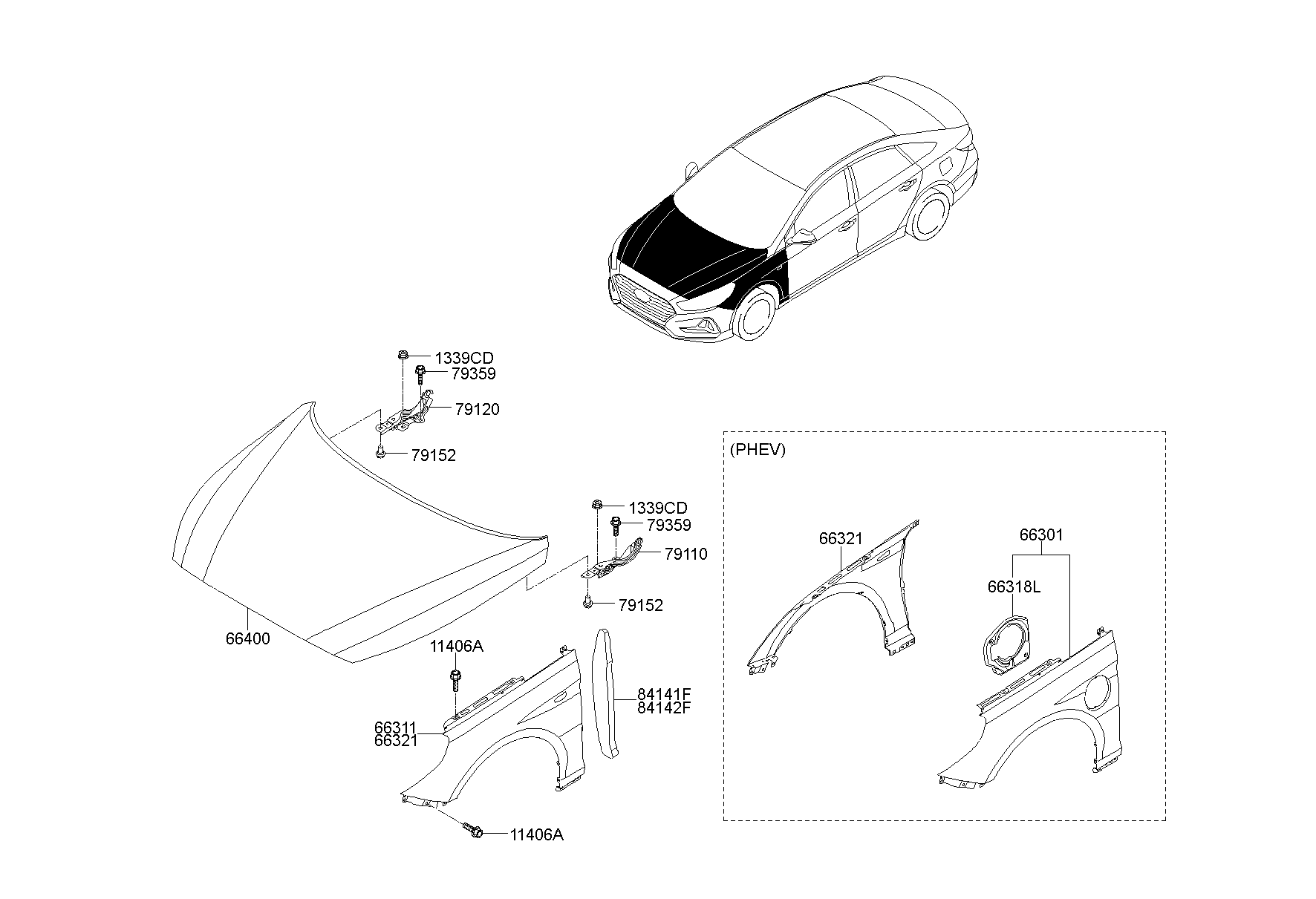 66311-C1700 Panel-Fender,Lh Hyundai | YoshiParts