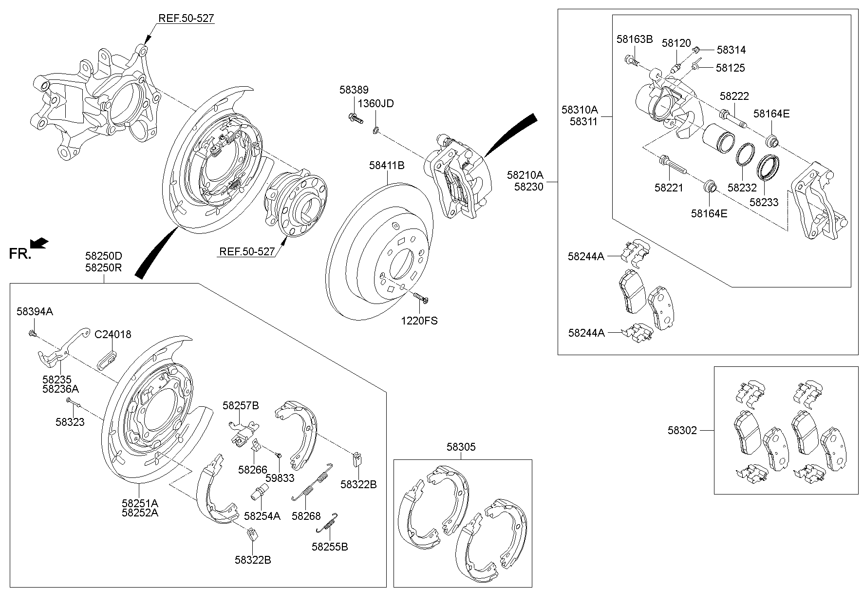 58302-C5A00 Pad Kit-Rear Disc Brake Kia | YoshiParts