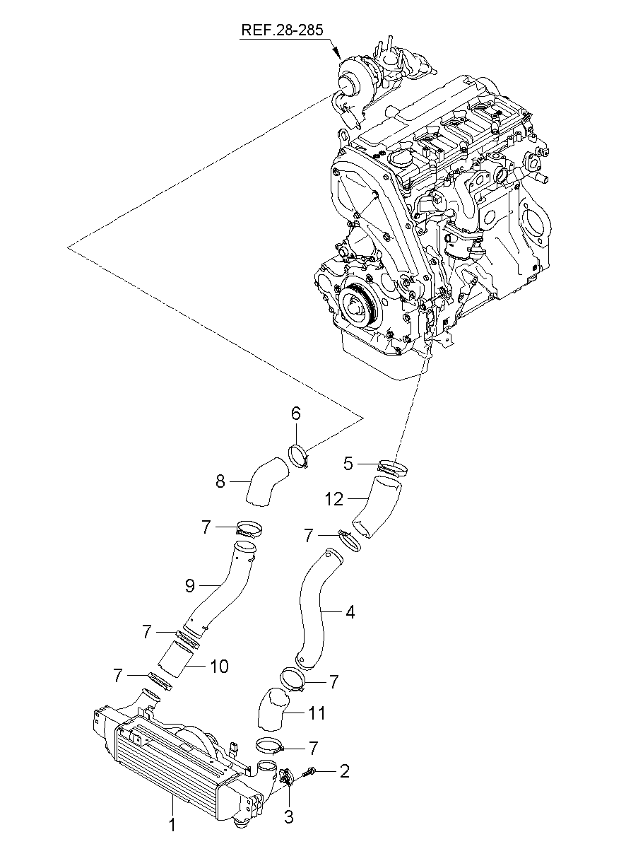 28190-4A470 Complete-Inter Cooler Kia | YoshiParts