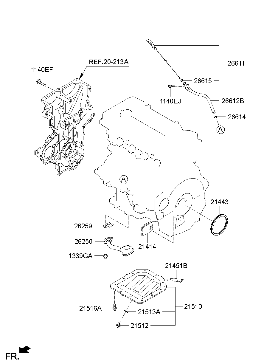 21510-2B040 Pan Assy-Engine Oil Kia | YoshiParts