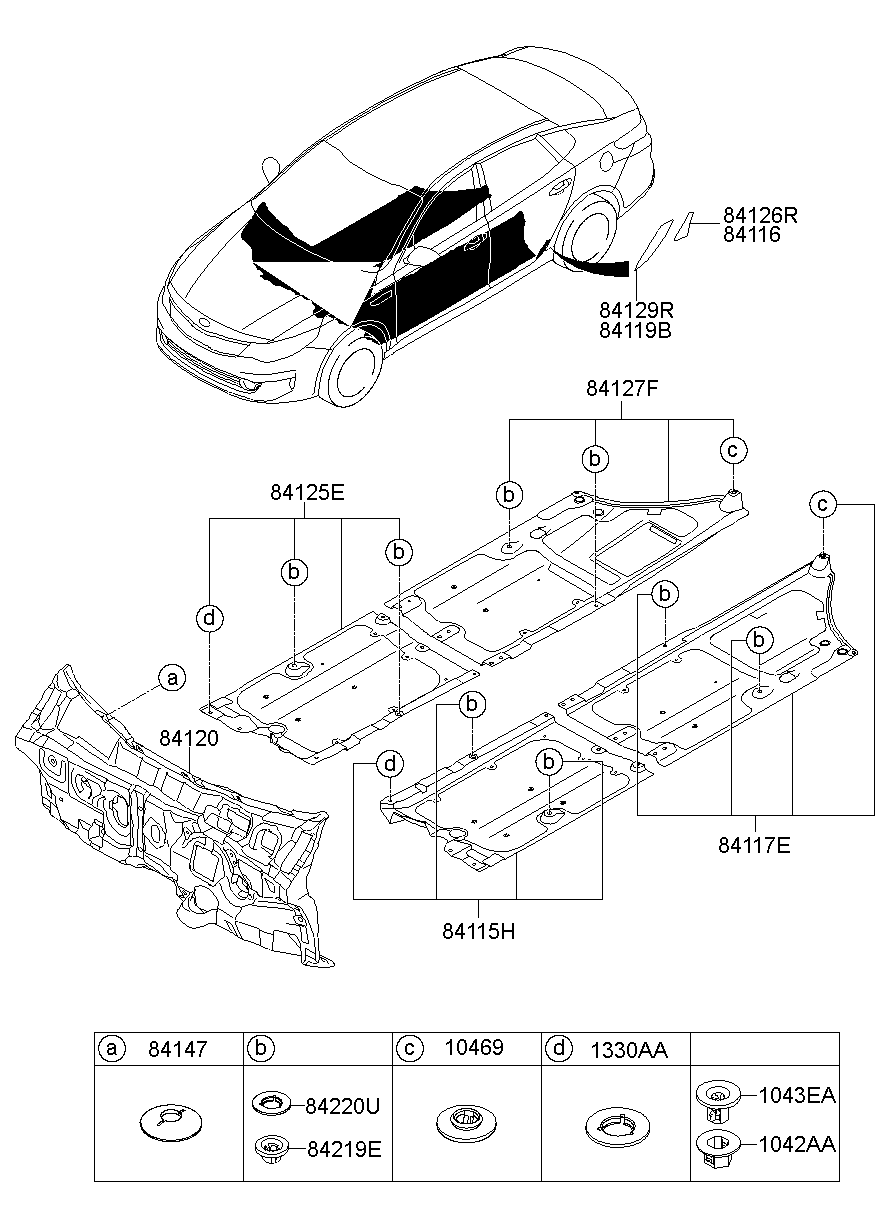 84220-B2000 Coupler-Under Cover Mtg Clip Kia | YoshiParts