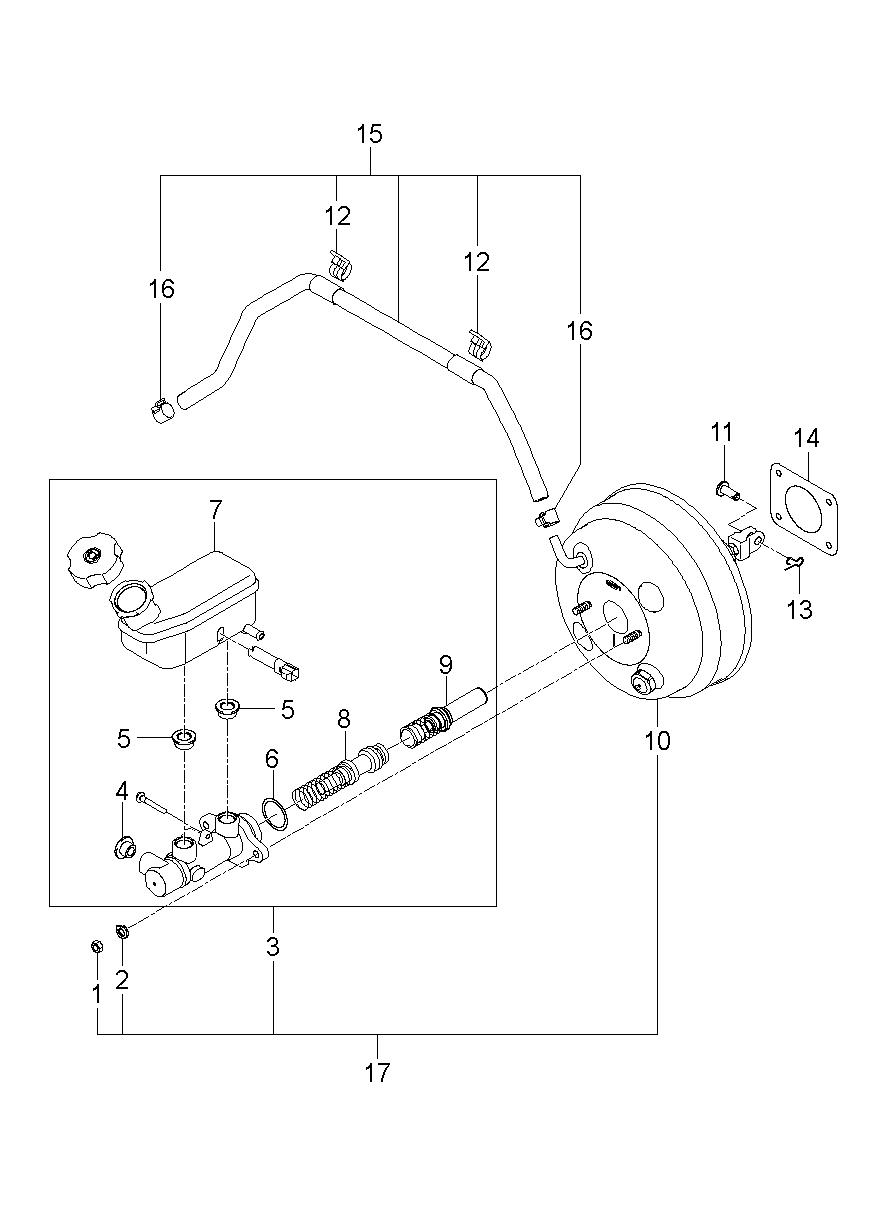 59110-4D050 Booster Assy-Brake Kia | YoshiParts