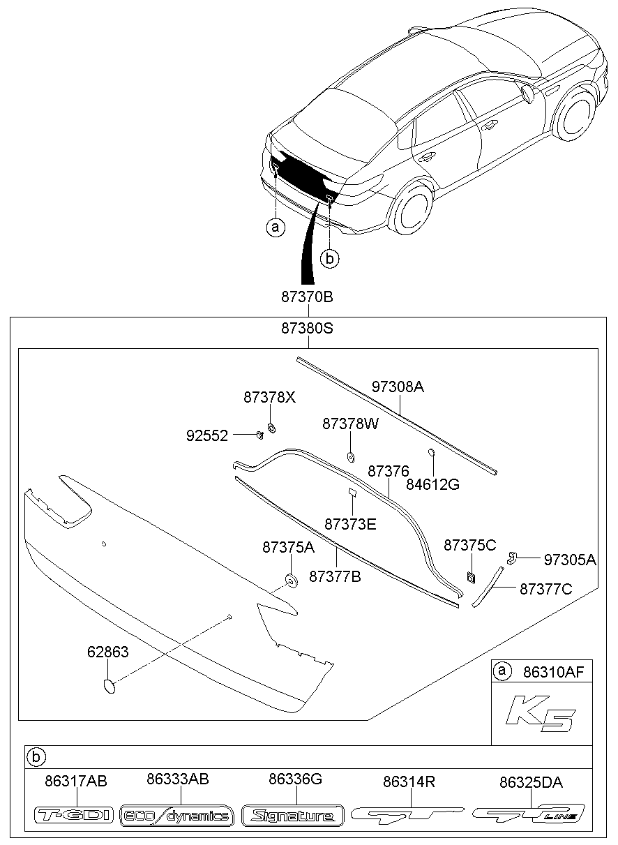 87382-D4000 Clip-Back Panel Mldg Mtg Kia | YoshiParts