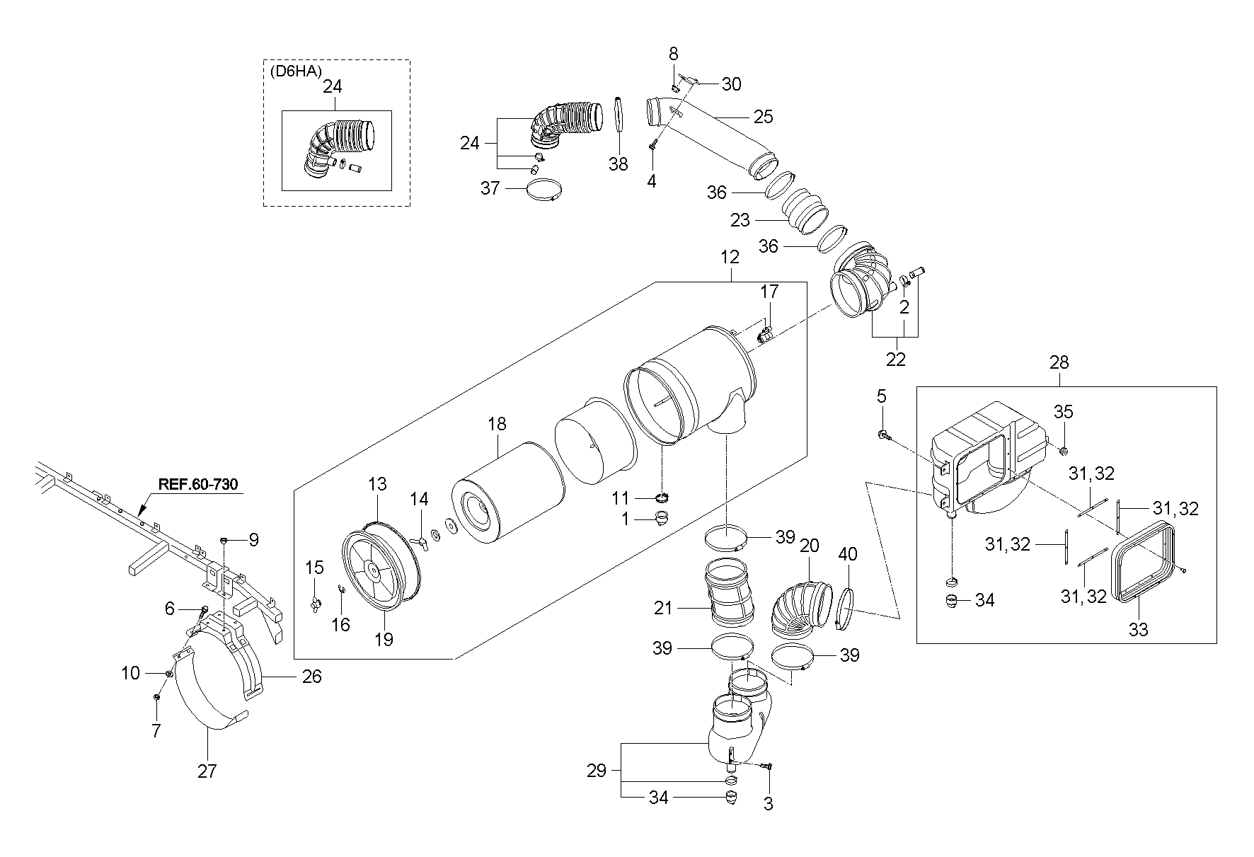 28130-8D000 Element-Air Cleaner Kia | YoshiParts
