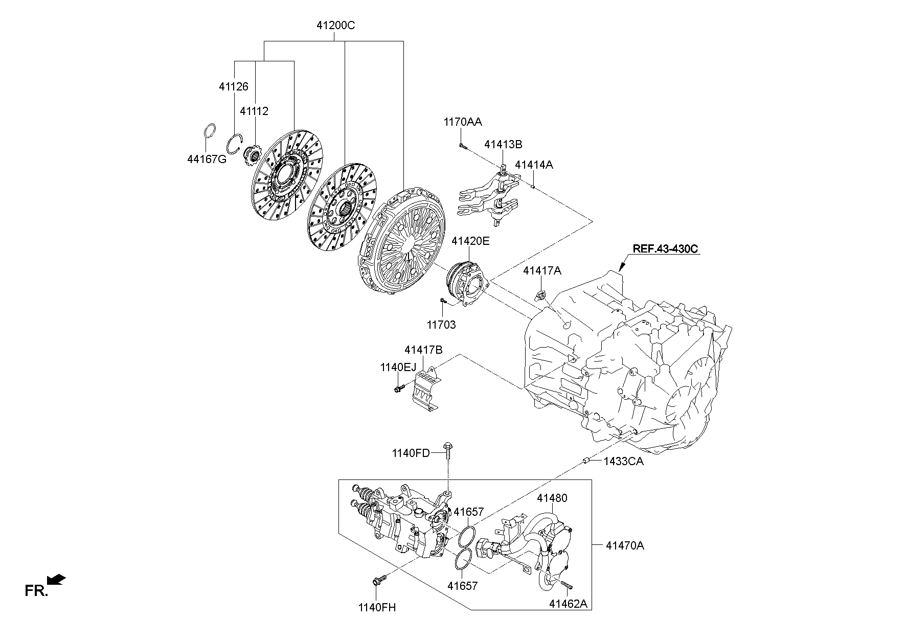 41420-2D000 Bearing Set-Double Clutch Kia | YoshiParts