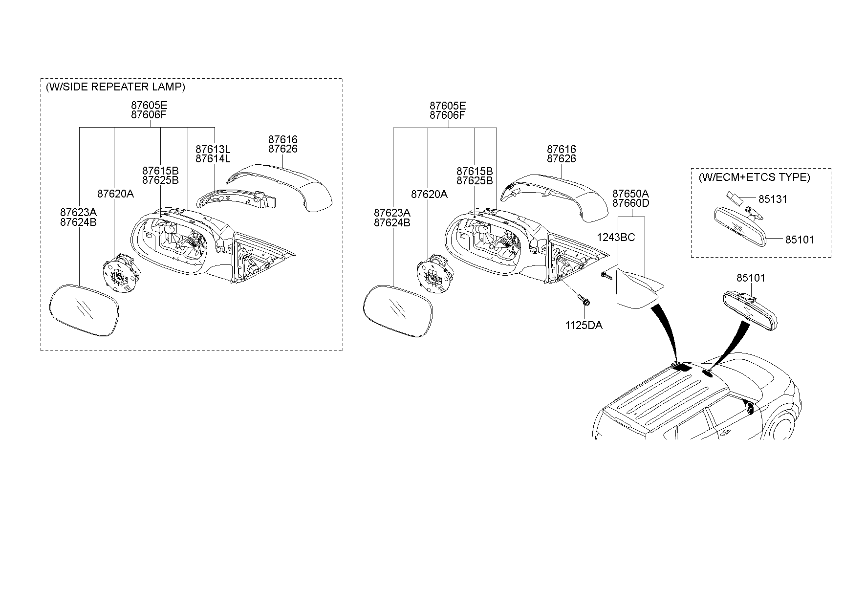 87614-B2000 Lamp Assy-Outside Mirror,Lh Kia | YoshiParts