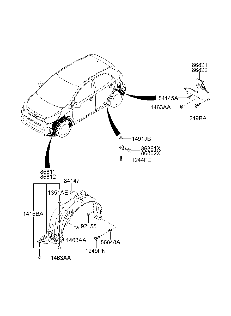 86821-G6000 Guard-Rear Wheel,Lh Kia | YoshiParts
