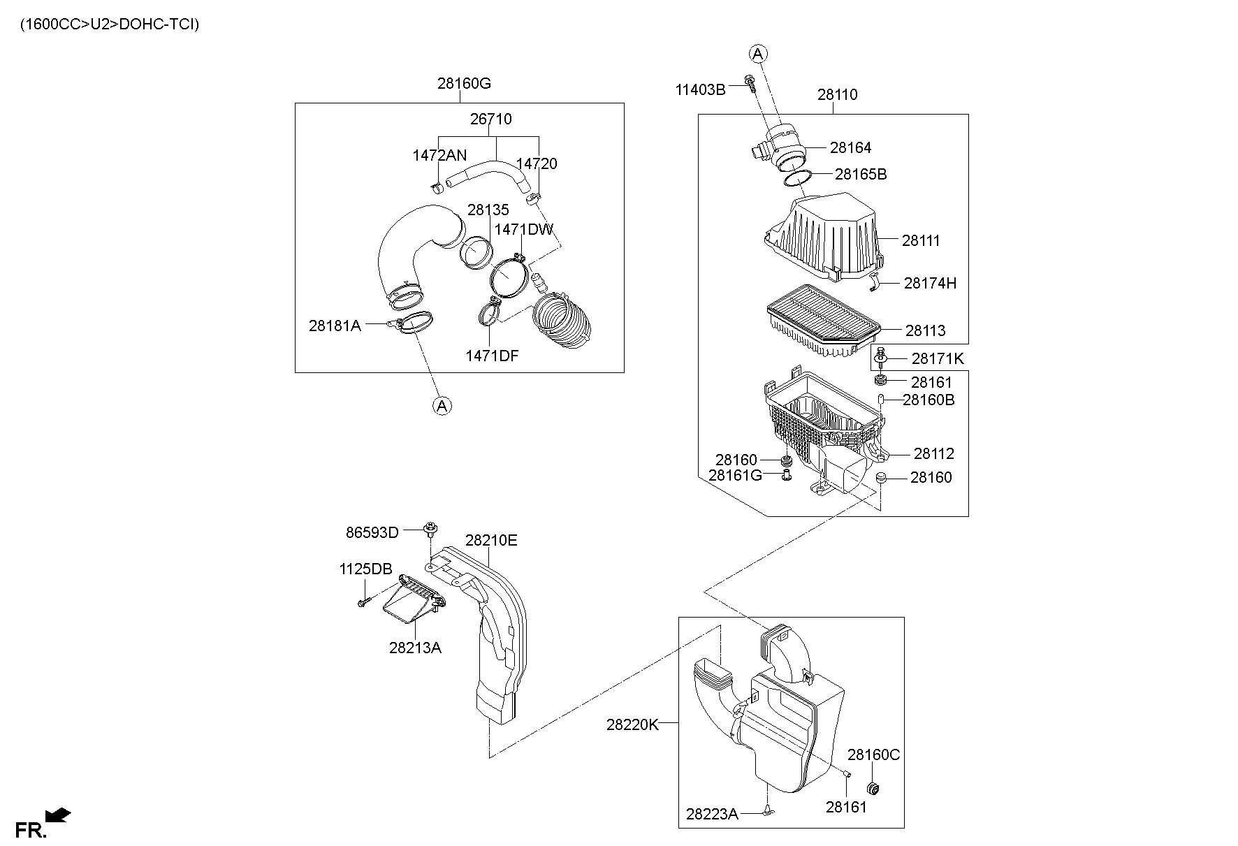 28110-B2000 Cleaner Assy-Air Kia | YoshiParts