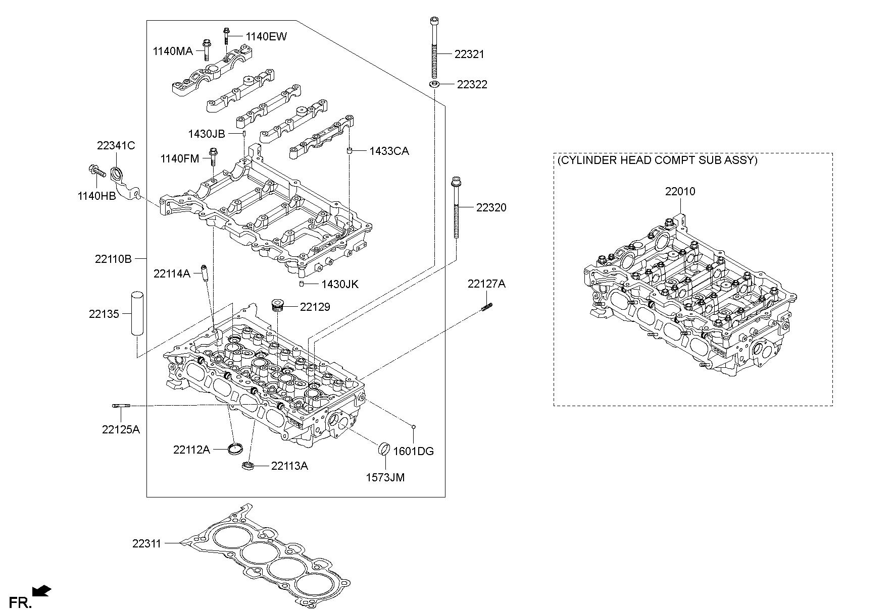 22321-2E000 Bolt-Cylinder Head Kia | YoshiParts