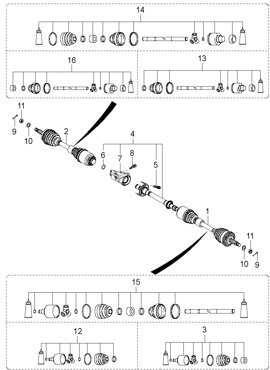 49509-3F800 Boot Set-Out.joint,Lh Kia | YoshiParts