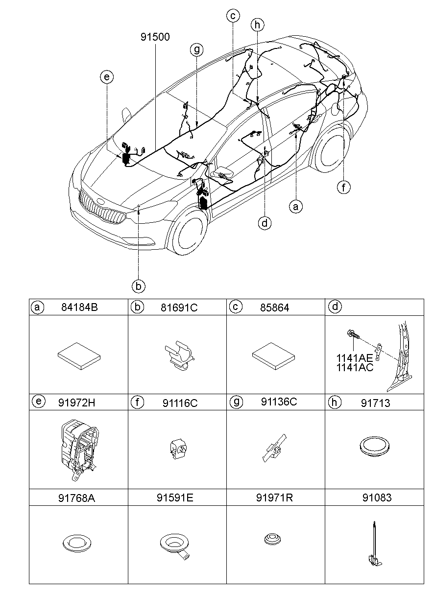 91530-A7211 Wiring Assy-Floor Kia | YoshiParts