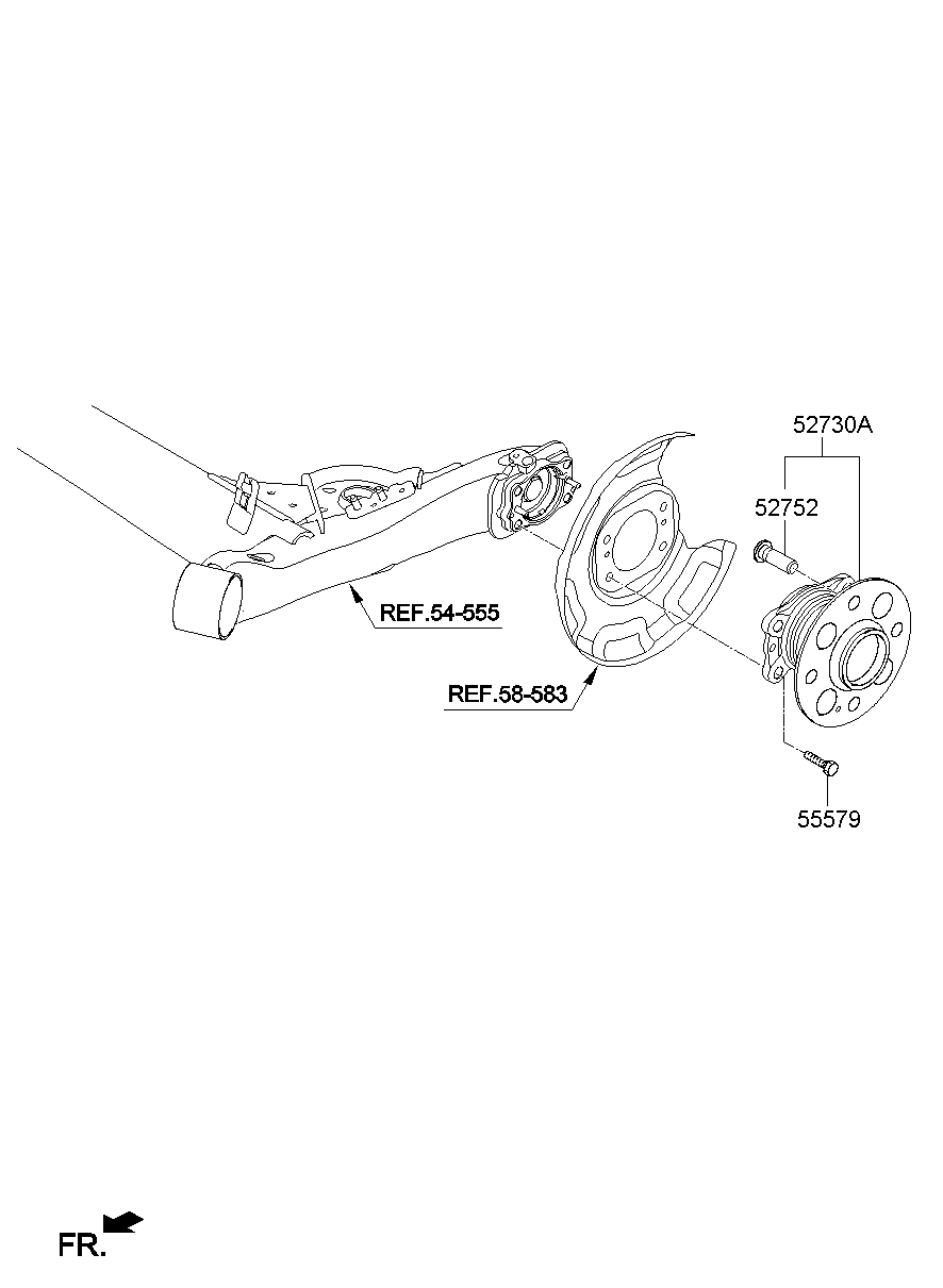 52730-A4000 Hub & Bearing Assy-Rr Kia | YoshiParts