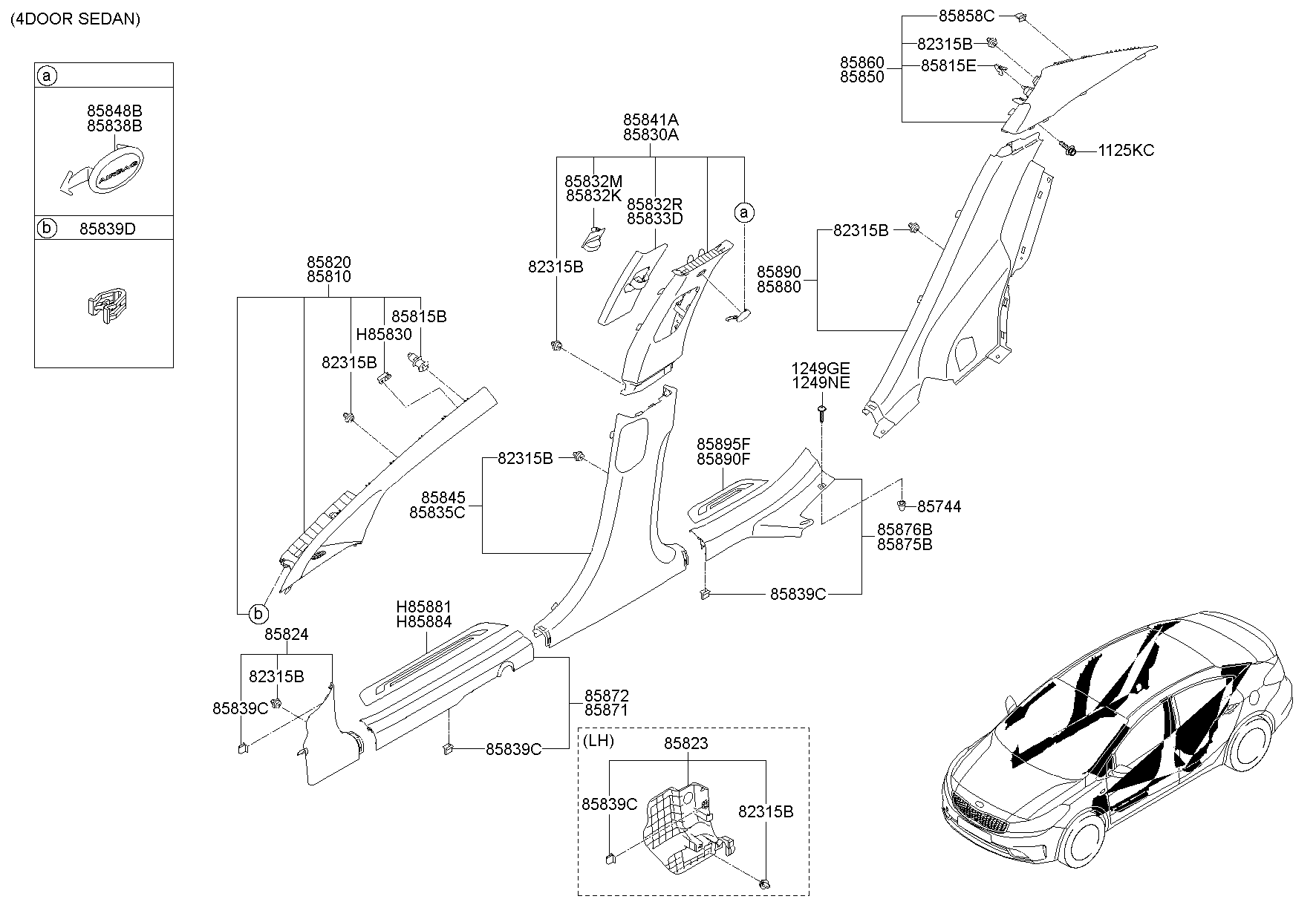85815-C1000 Clip-Trim Mtg Kia | YoshiParts