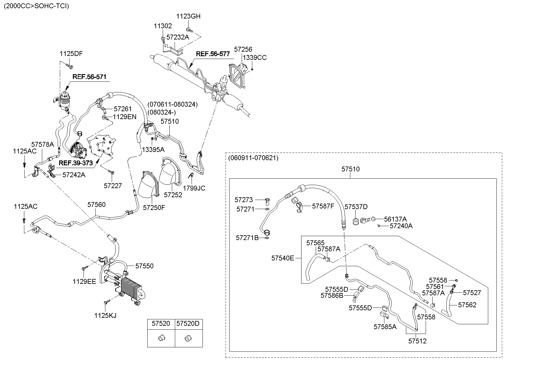 57510-1F050 Hose Assy-Power Steering Oil Pressure Kia | YoshiParts