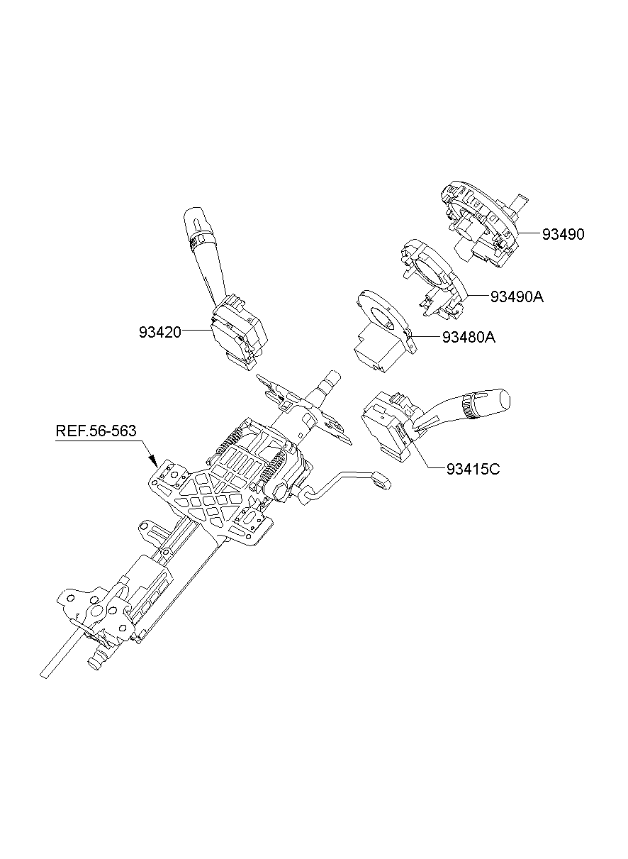 93490-4D900 Contact Assy-Clock Spring Kia | YoshiParts