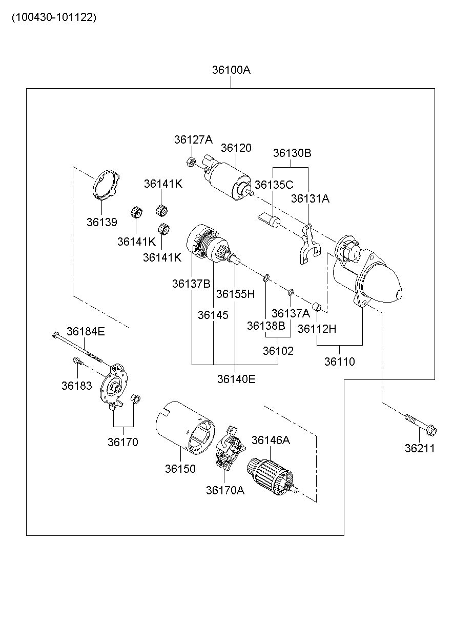 36120-2G200 Switch Assy-Starter Magnetic Kia | YoshiParts